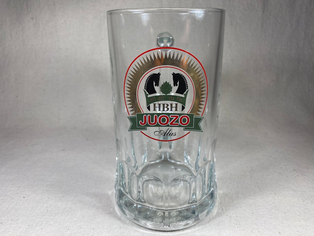 HBH Juozo Alus Lithuanian Lager Glass Beer Mug Stein Gold Green Rastal ...