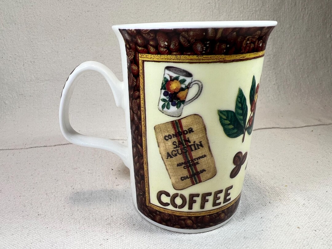 Vintage Roy Kirkham History of Coffee Bone China 10 Oz Mug Cup Brazil ...