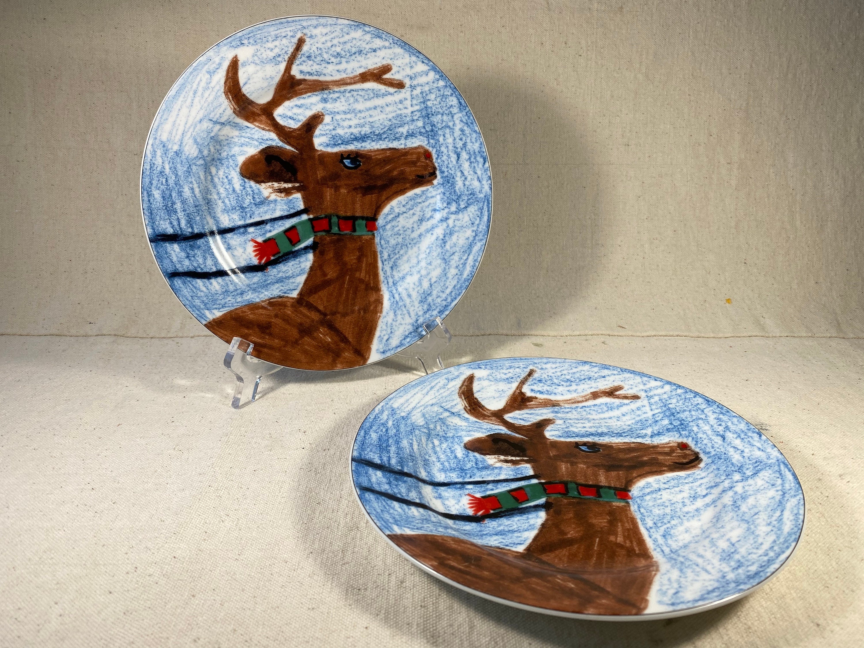 Vintage Pair of Christmas Village Kids Collection Plates | Etsy