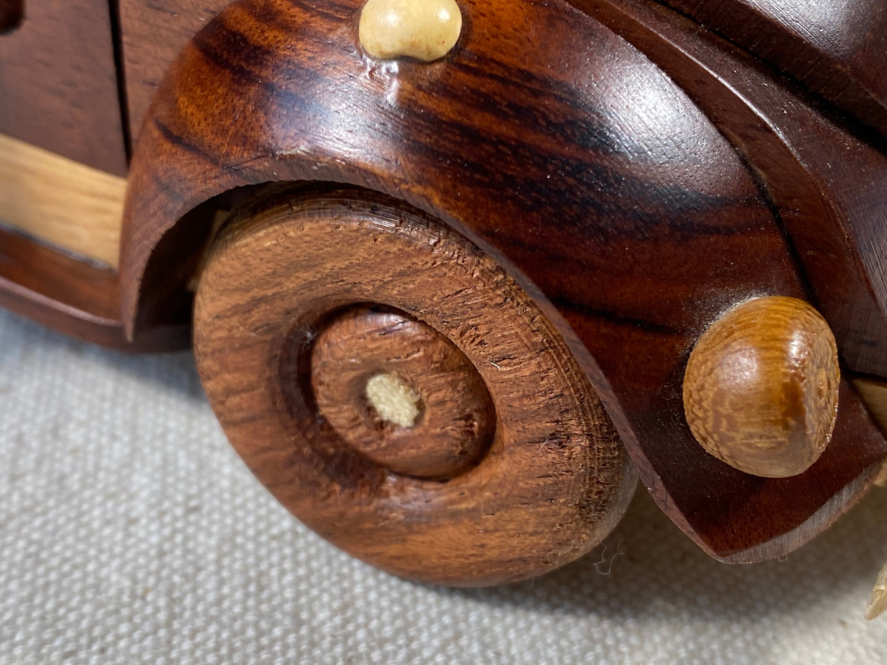 Art & Collectibles Vintage Volkswagen Beetle Carved Wood Model ...