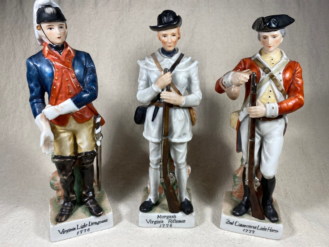 Vintage Revolutionary War Soldier Porcelain Figurines Andrea by Sadek ...
