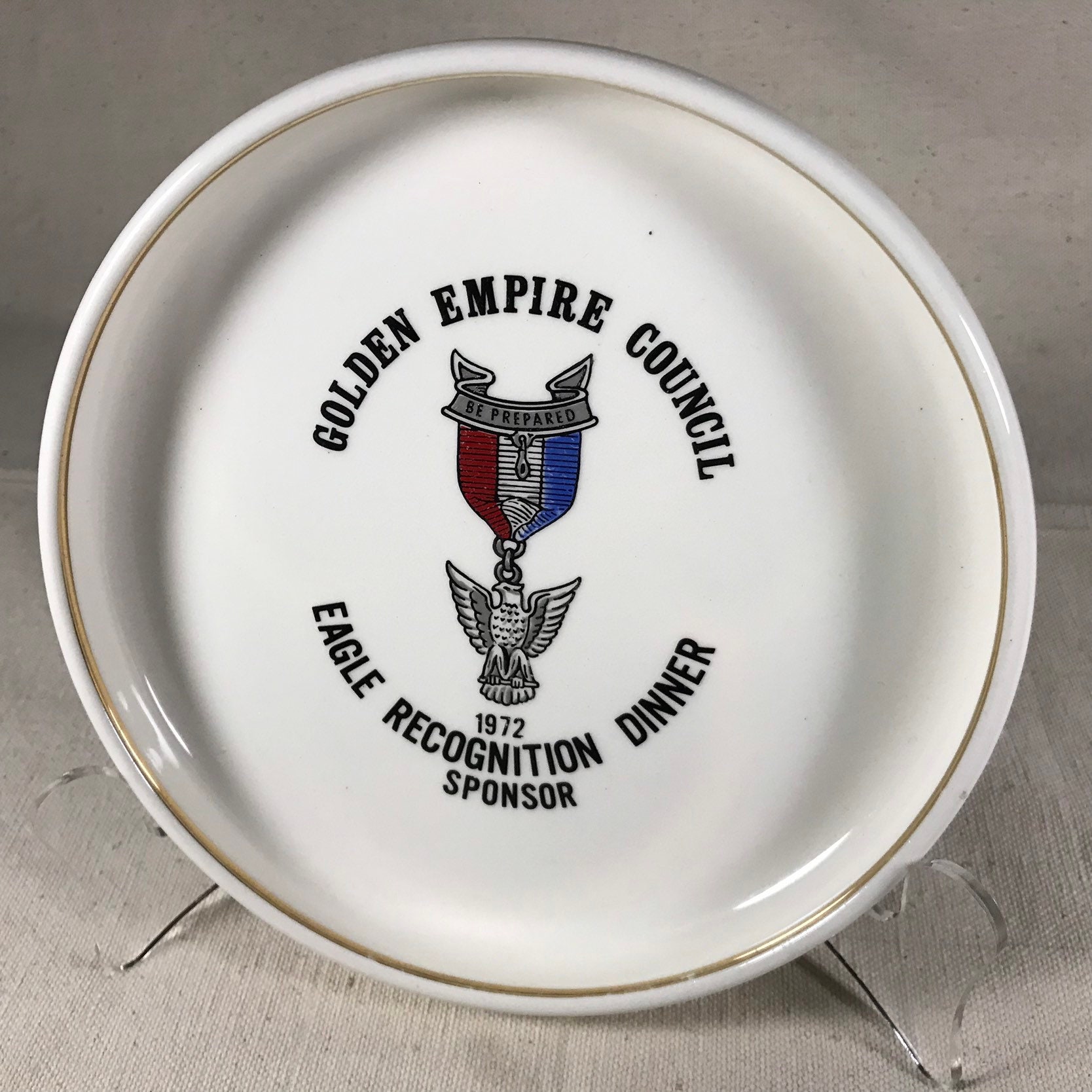 Vintage Boy Scouts of America Plate Dish Golden Empire Council | Etsy