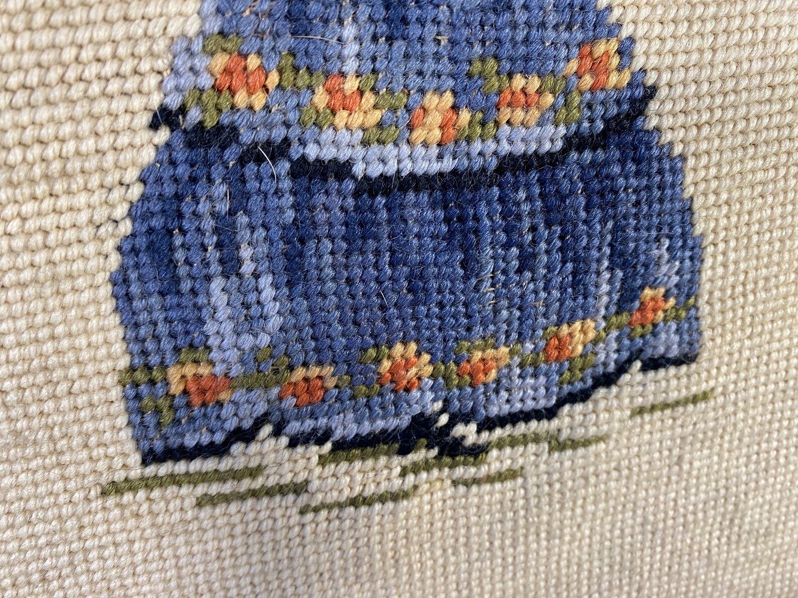 Vintage Needlepoint Cross Stitch Wood Frame Victorian Woman | Etsy