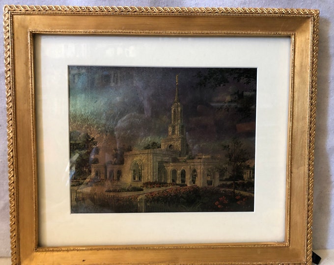 Sacramento Mormon Temple Framed Gold Leaf Photograph California LDS Art ...