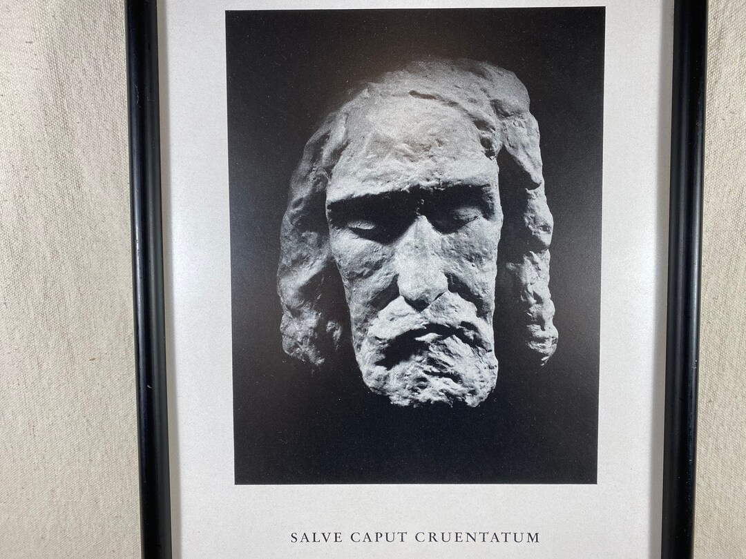 Salve Caput Cruentatum Gerahmte Vintage Fotografie Christ es Head ...
