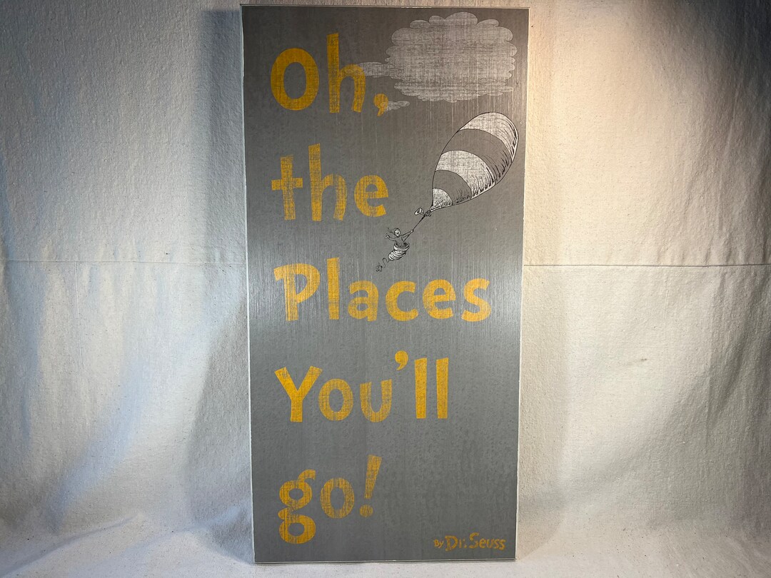 Oh, the Places Youll Go Dr. Seuss Wall Hanging Childrens Book Nursery ...