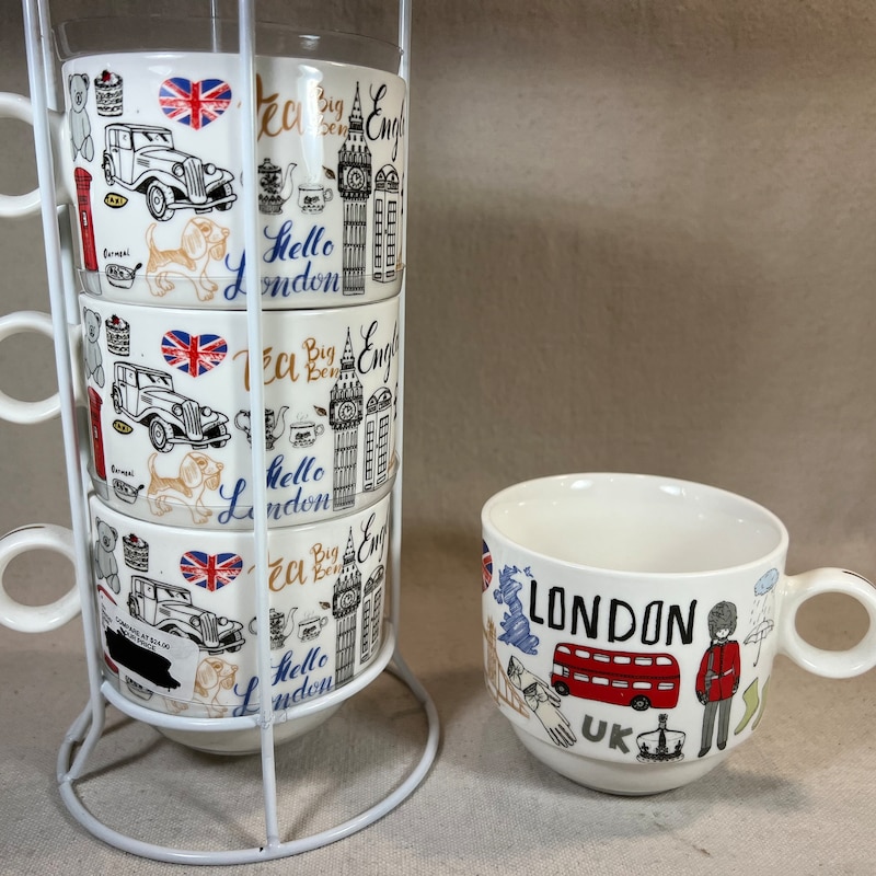 Stack of Tea Cups - Etsy