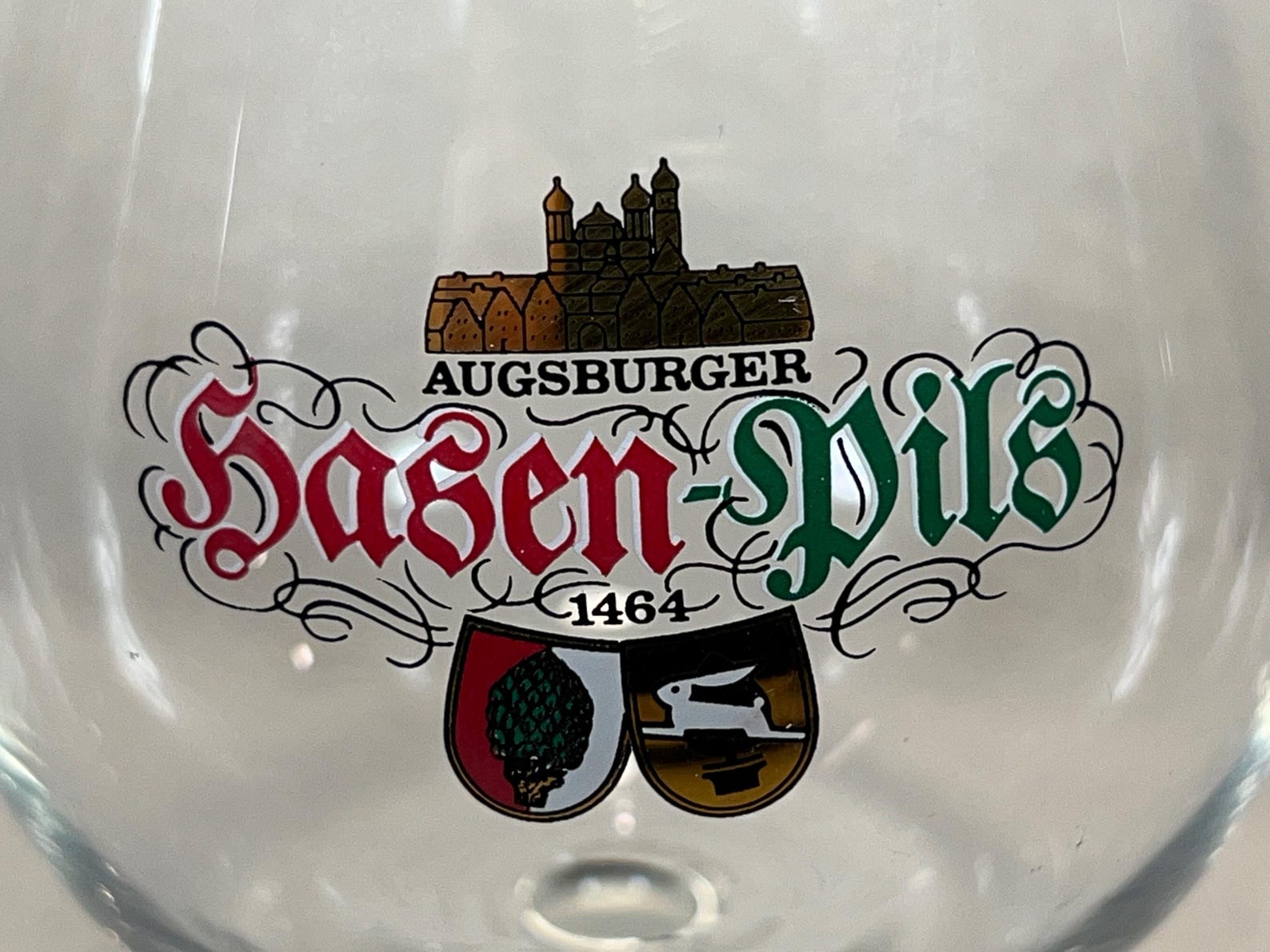 Vintage Augsburger Hasen-pils 1464 .4L Tulip-style Pilsner Beer Glass ...