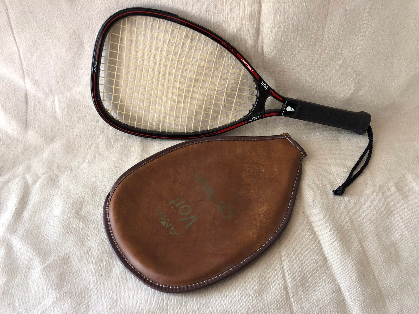 Vintage AMF Voit Lightning Racquetball Racquet W Cover | Etsy