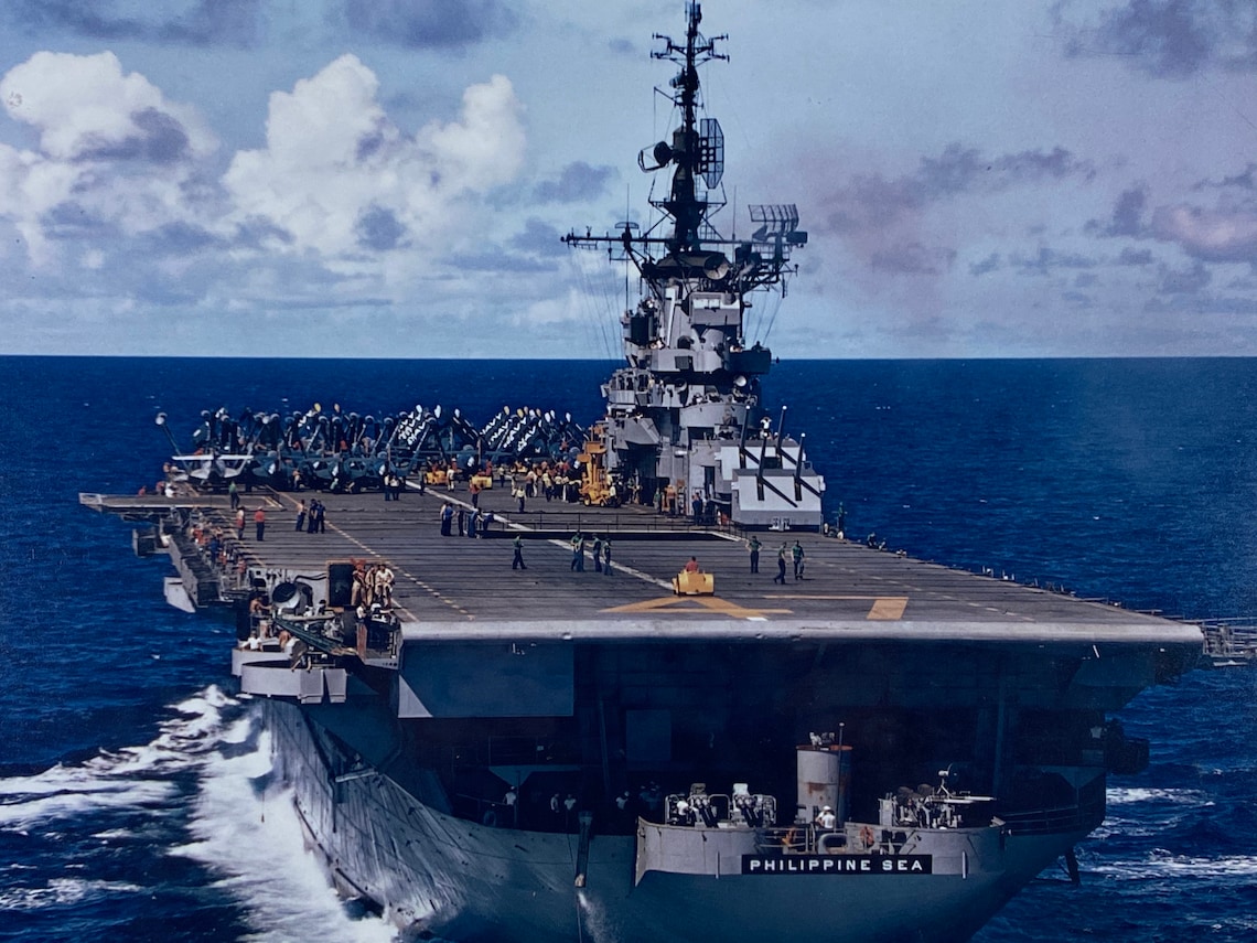 Uss Philippine Sea Aircraft Carrier Us Navy Ship Cv 47 Large Etsy