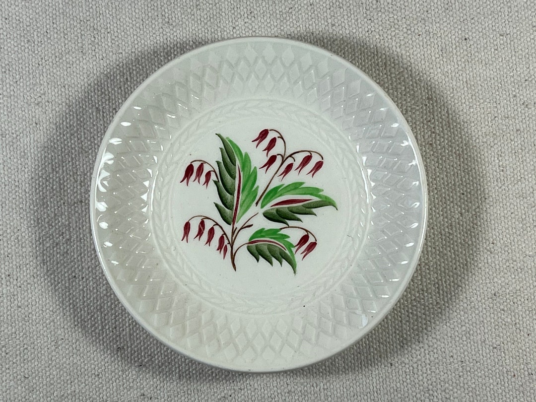 Vintage Copeland Spode Pinch Bowl Trinket Ring Dish Red Hanging Flowers ...