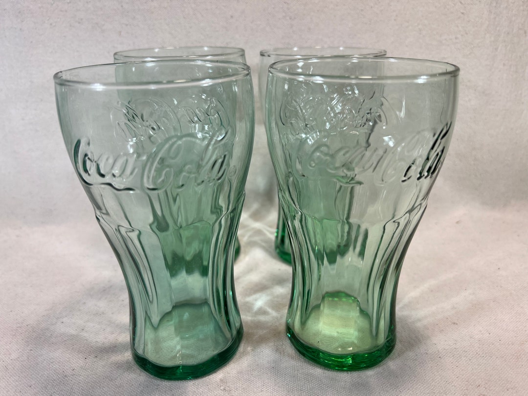 Vintage Original Coca-cola Coke Glasses Embossed Traditional Shape ...