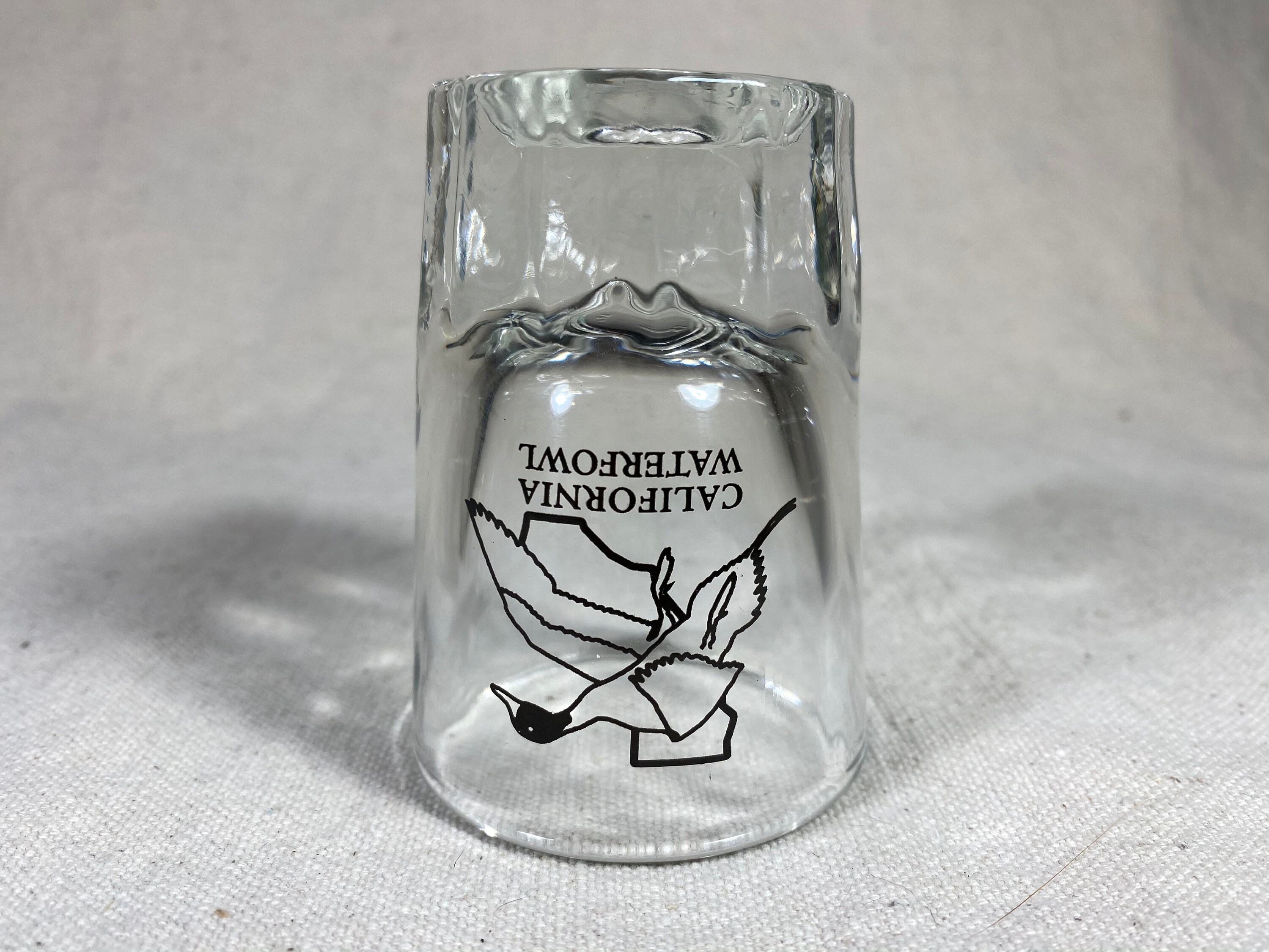Vintage California Waterfowl Heavy Shot Glass Black Duck Home Bar Made ...