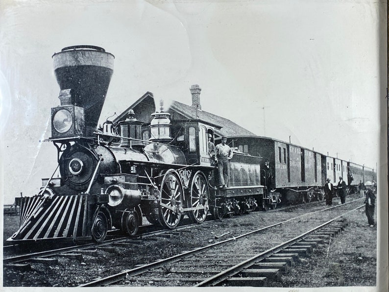 Antique Steam Locomotive Photograph San Francisco and San Jose Railroad ...