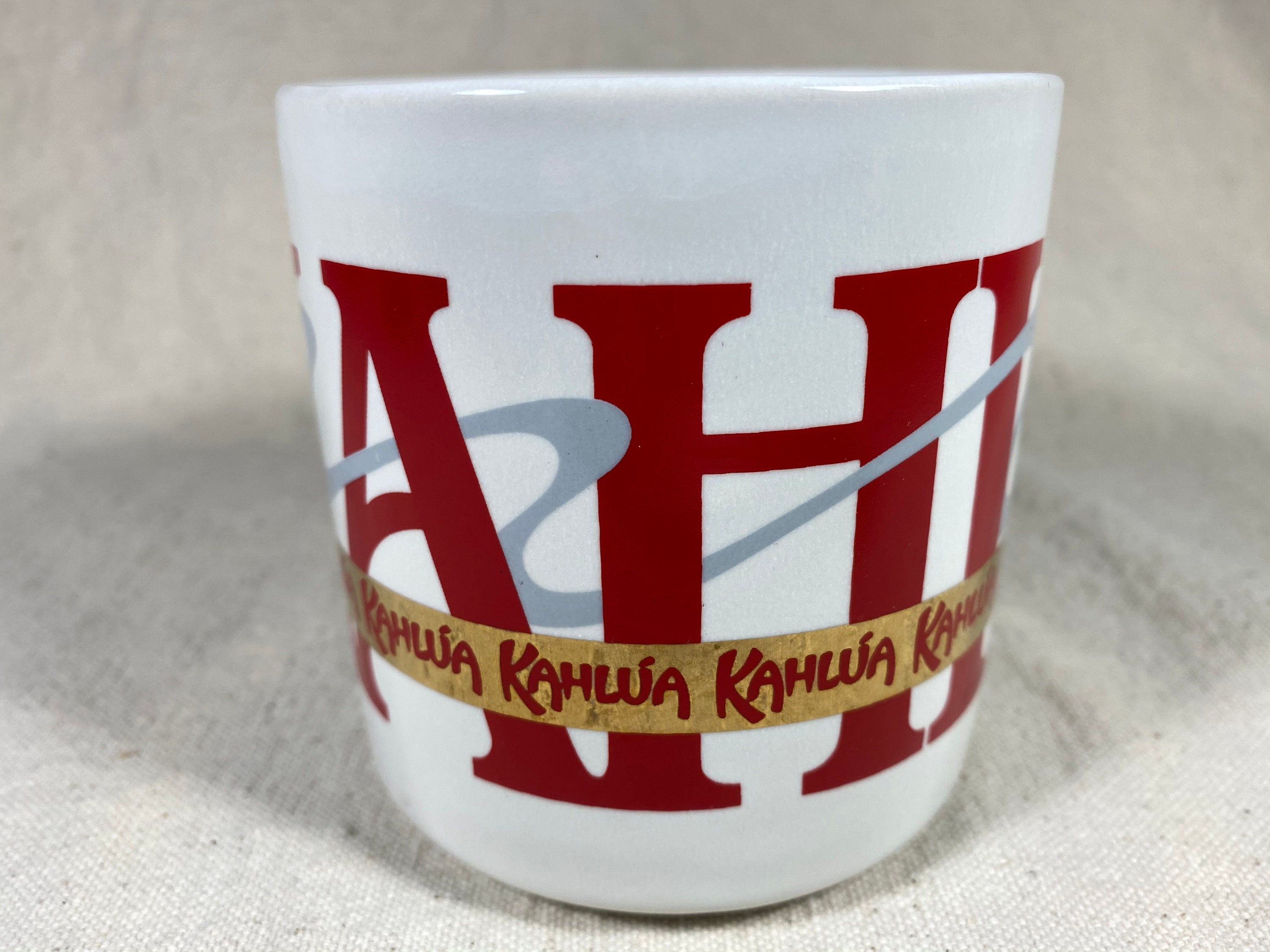 Kahlua Liqueur Logo Coffee Mug Red Lettering Gold Band | Etsy