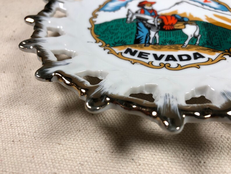 Vintage Virginia City Nevada Souvenir Plate Silver Miner | Etsy