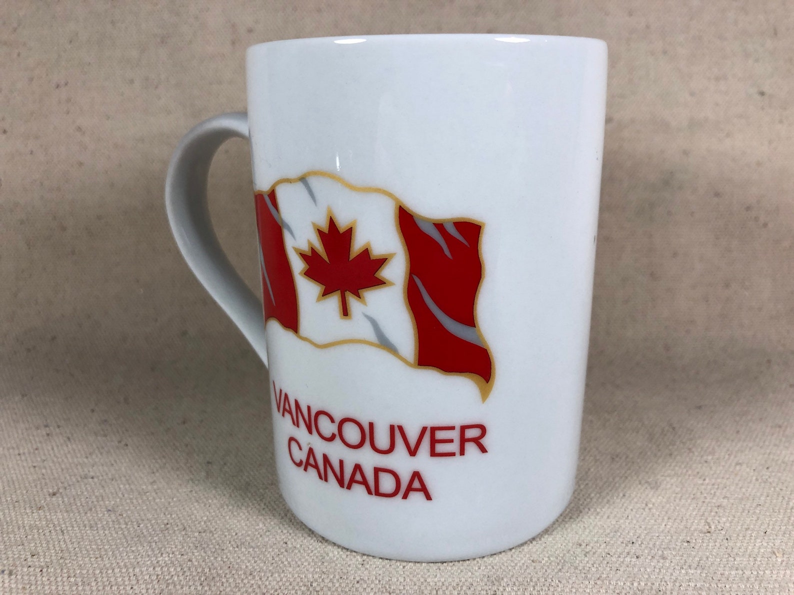 Vintage Vancouver Canada Porcelain Mug Maple Leaf Flag Red & - Etsy