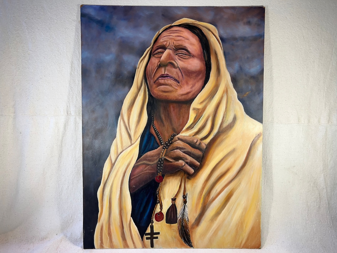 Vintage Native American Original Painting Hopi or Navajo Shaman With ...
