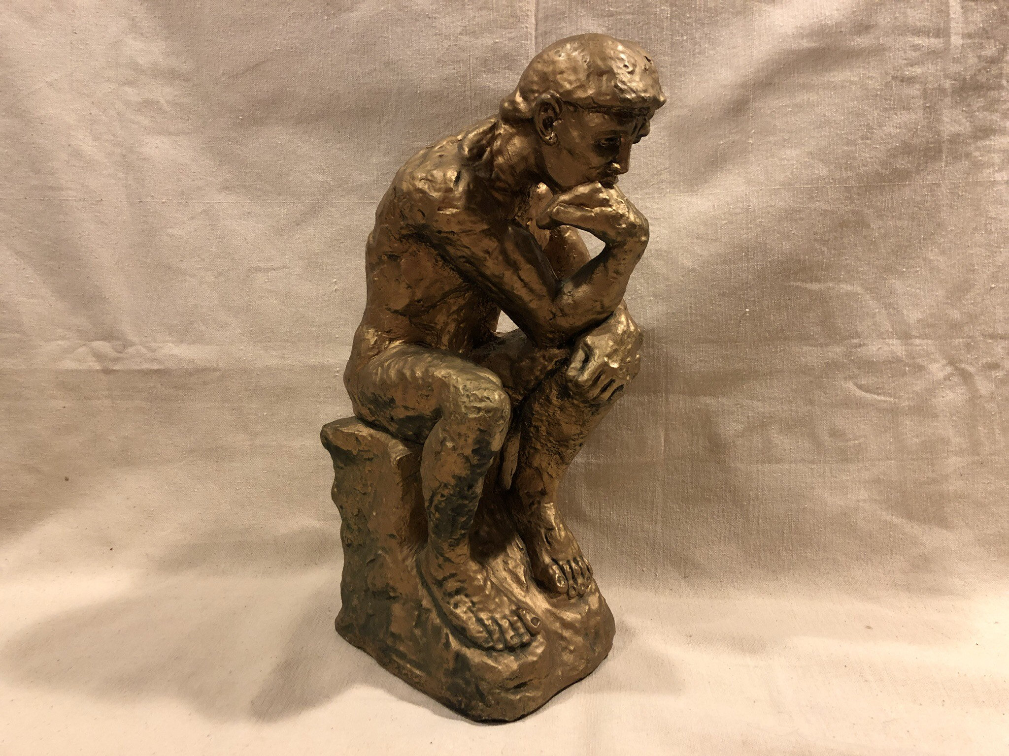 Vintage Auguste Rodin Thinker Penseur Replica Sculpture | Heavy ...