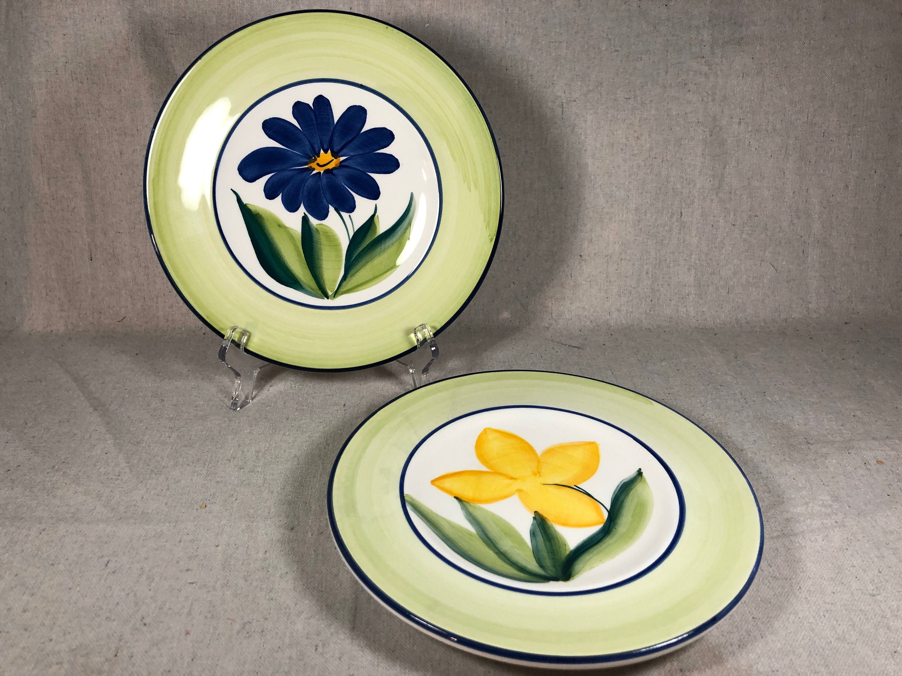 Pair of Pizzato Hand-painted Italian Salad Pasta Plates With | Etsy
