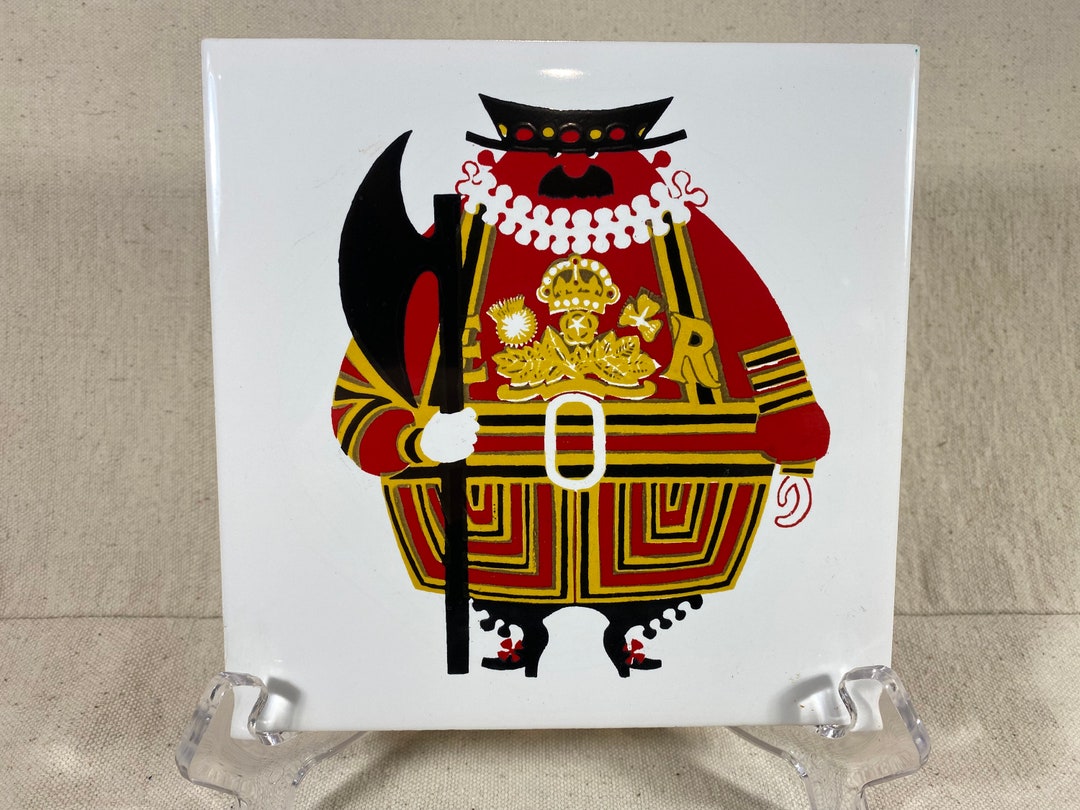 Vintage Kenneth Townsend Beefeater Decorative Ceramic Tile From the ...