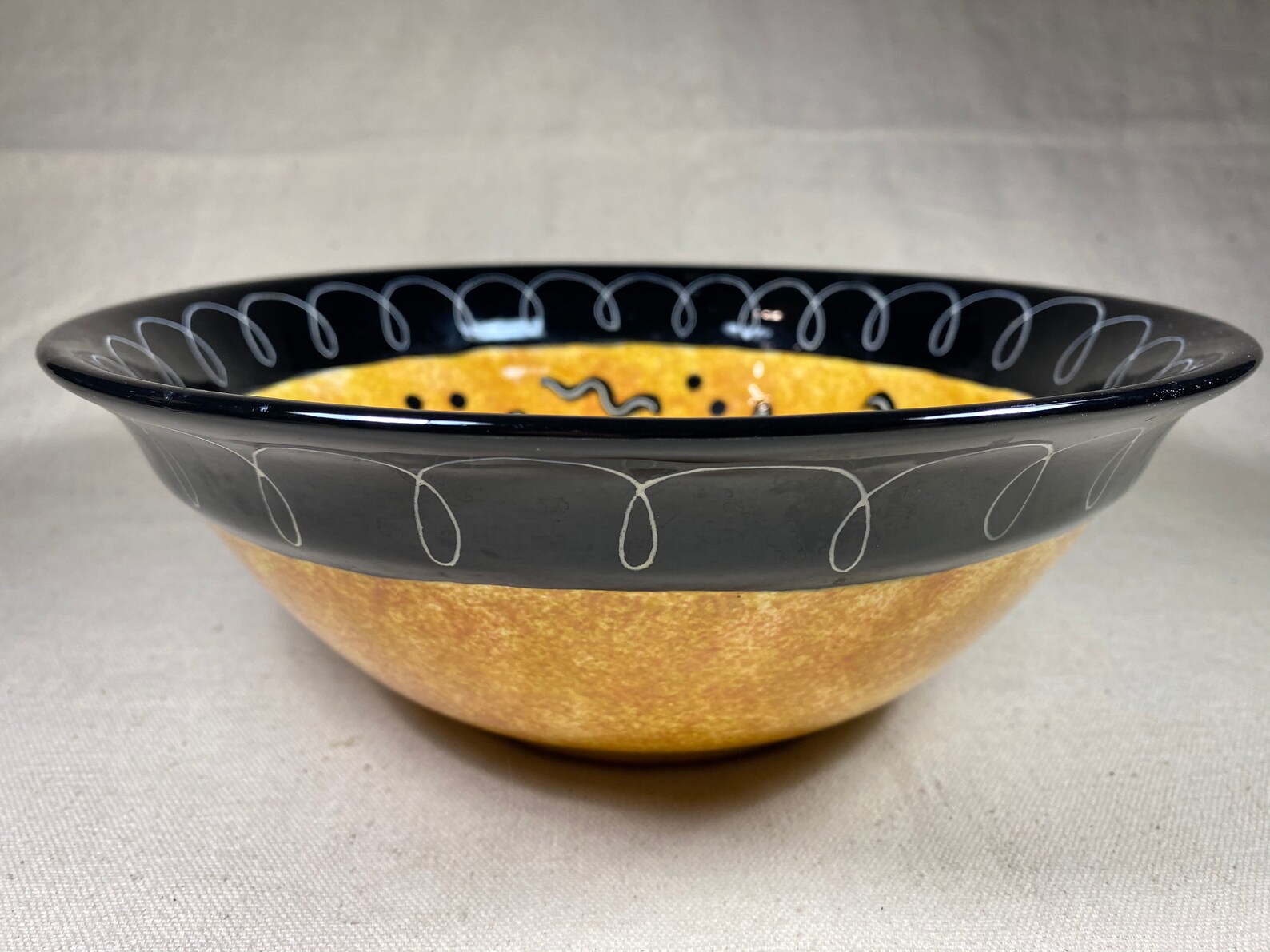 Sea Creatures Studio Pottery Fruit Bowl Greek Design Signed Original ...