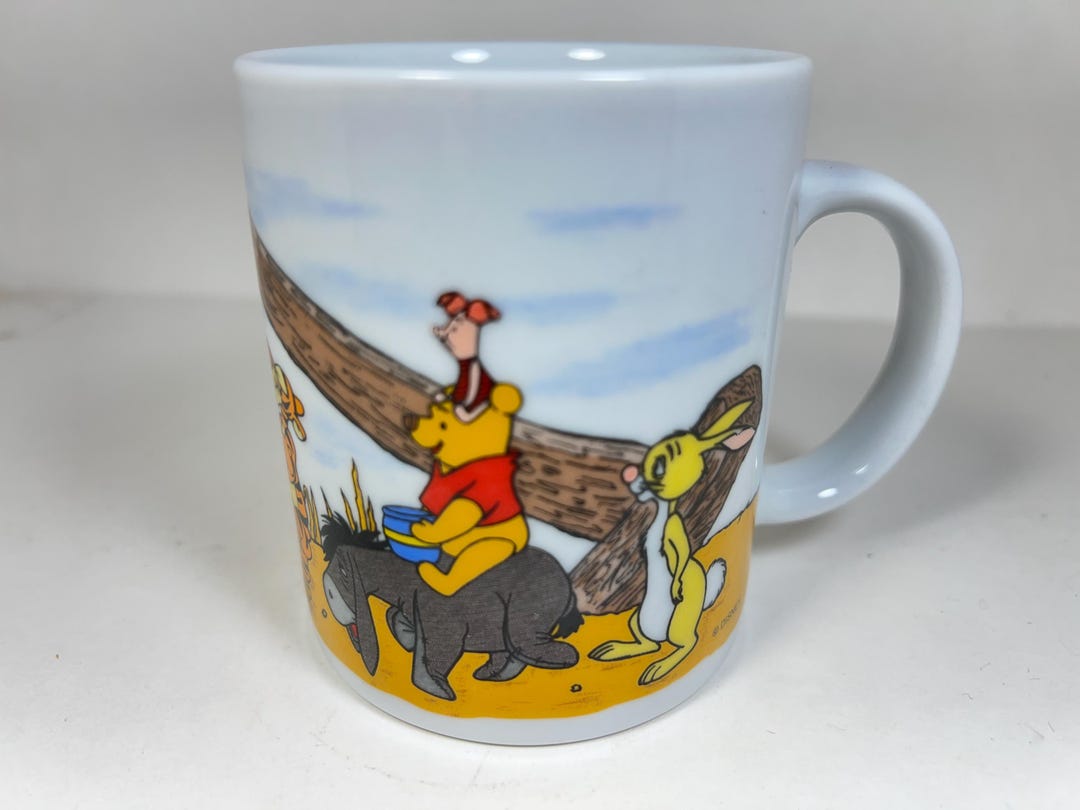 Vintage Winnie the Pooh Character Disney Coffee Mug | Roo Piglet Eeyore ...