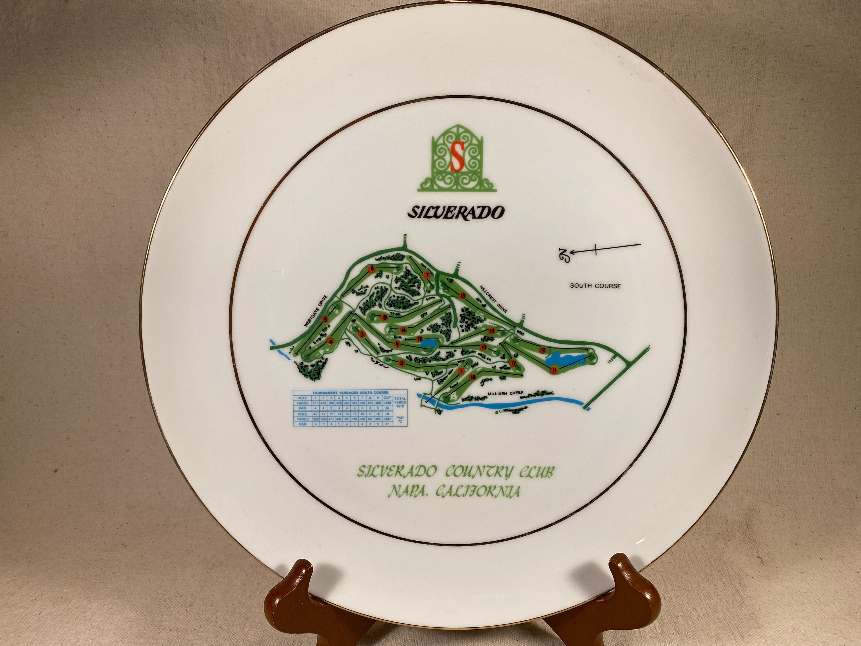 Vintage Silverado Country Club Collectible Plate South Course | Etsy