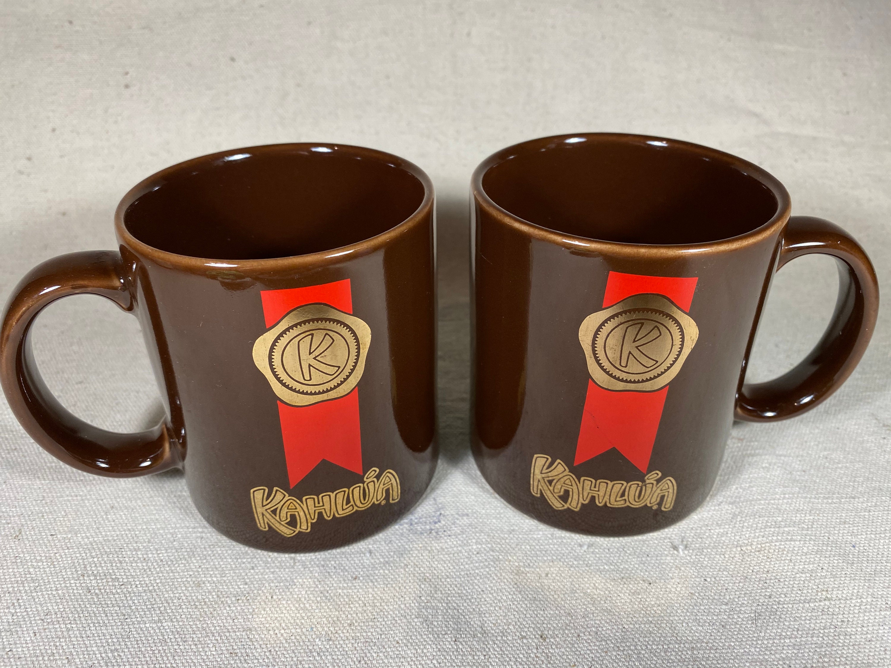 Pair of Kahlúa Liqueur Logo Coffee Mugs Double-Sided Gold | Etsy
