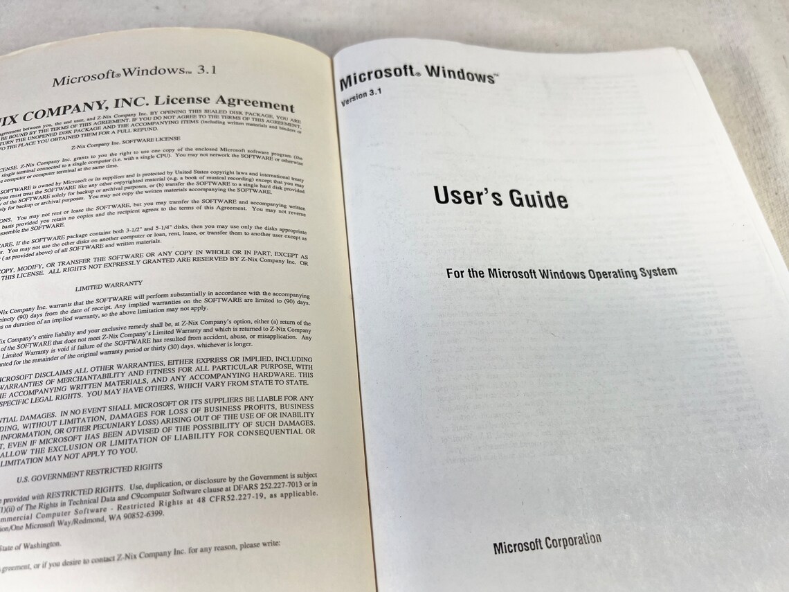 Microsoft Windows 3.1 Graphical Environment User’s Guide Z-nix Company ...