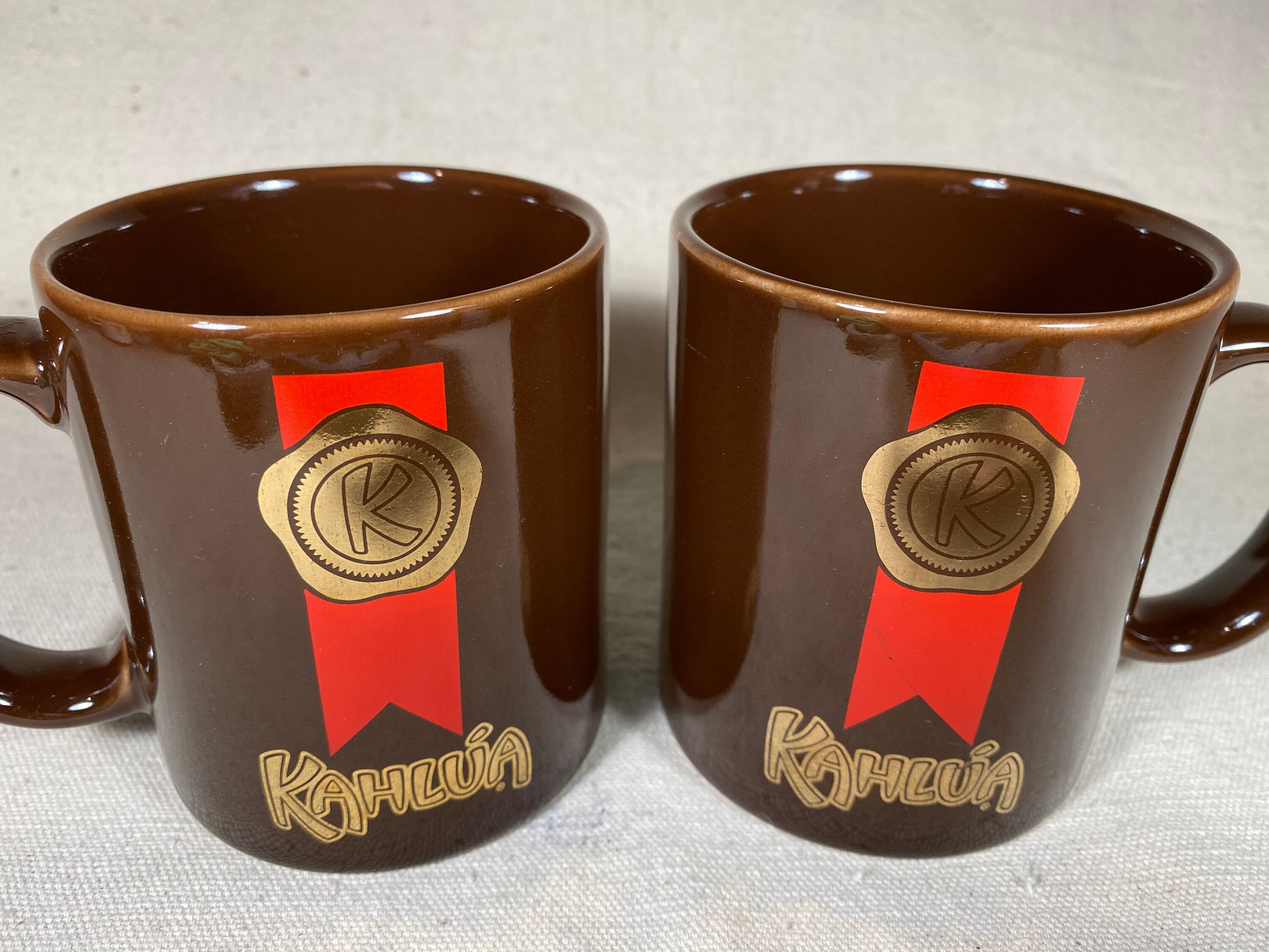 Pair of Kahlúa Liqueur Logo Coffee Mugs Double-Sided Gold | Etsy
