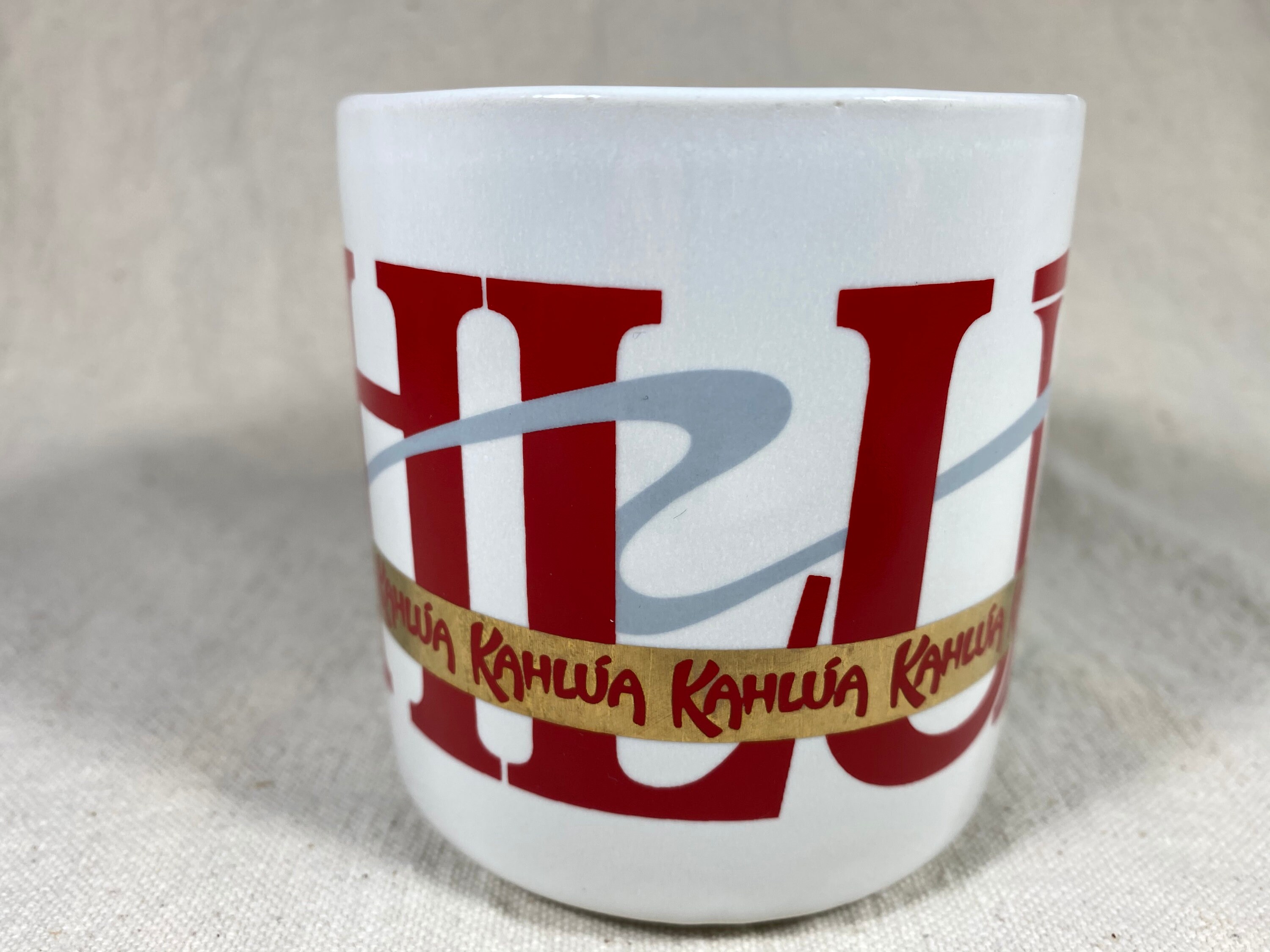 Kahlua Liqueur Logo Coffee Mug Red Lettering Gold Band | Etsy