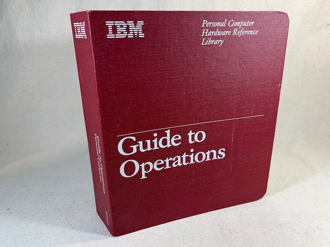 Vintage 1984 IBM Personal Computer Guide to Operations Ring Bound PC Hardware Reference Library ...
