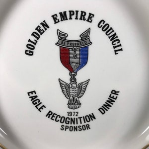 Vintage Boy Scouts of America Plate Dish Golden Empire Council ...