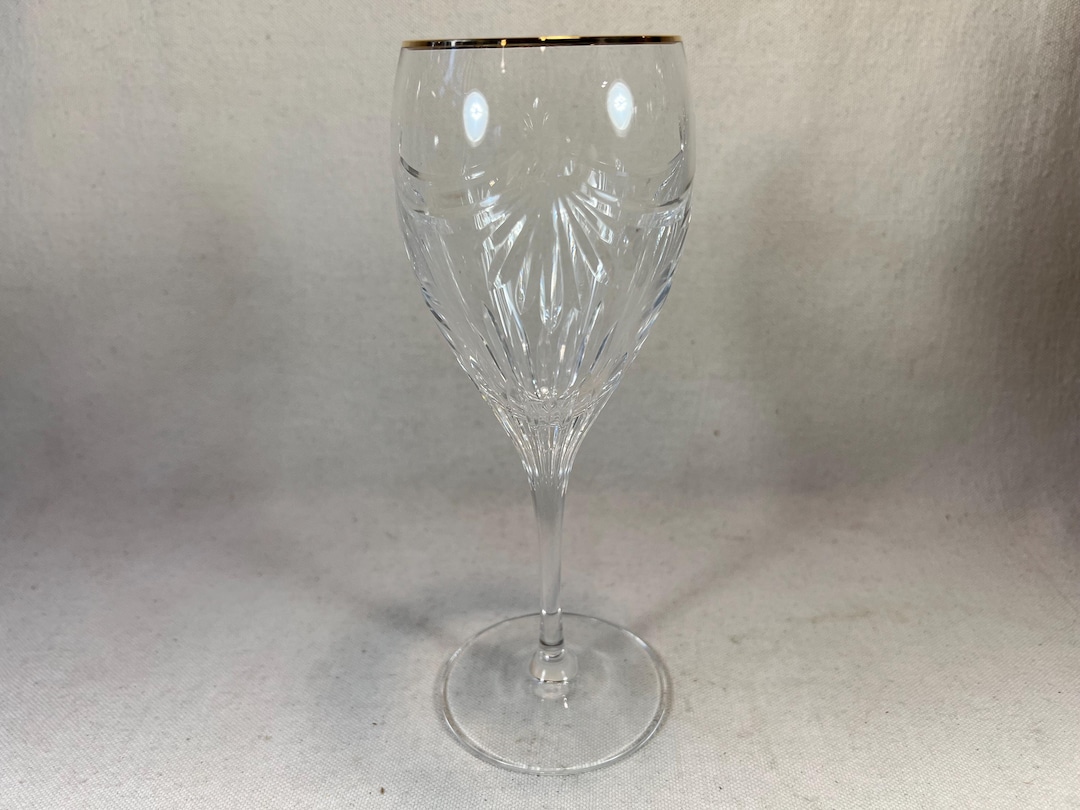 Cristal D’arques Rowena Gold Wine Glass Replacement 7 5/8” Formal ...