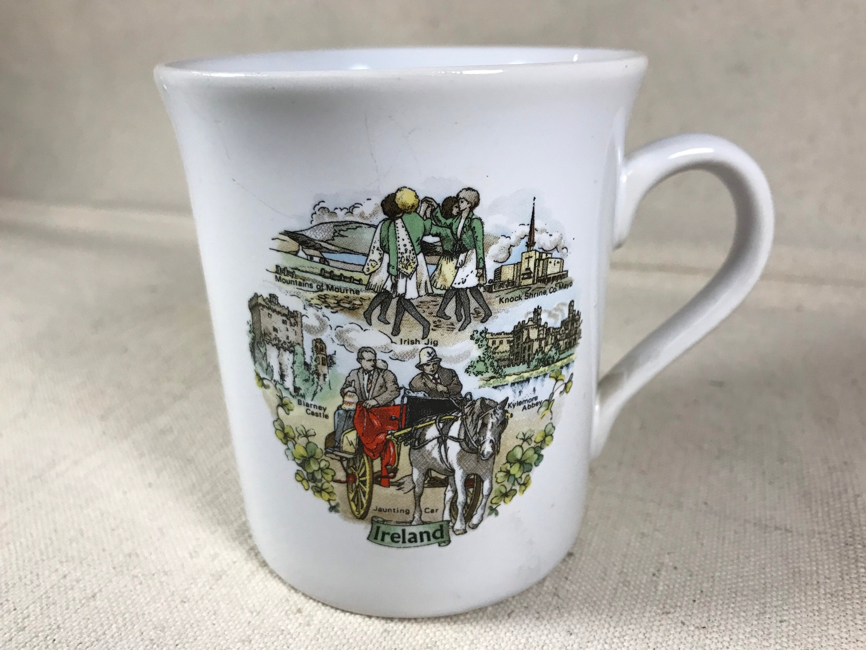 Vintage Ireland Souvenir Coffee Tea Mug | Irish Jig Blarney Castle ...