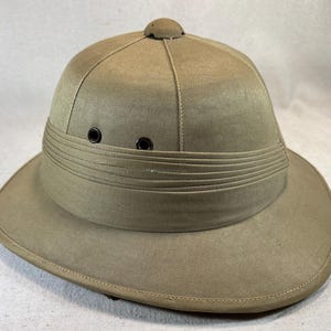 Vintage Sun-proof Sola Hat Pith Helmet With Adjustable Chin Strap ...