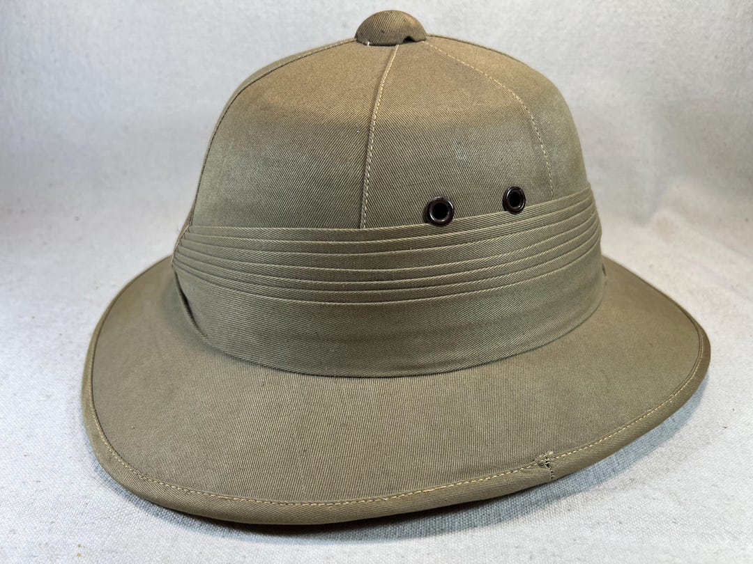 Vintage Sun-proof Sola Hat Pith Helmet With Adjustable Chin Strap ...
