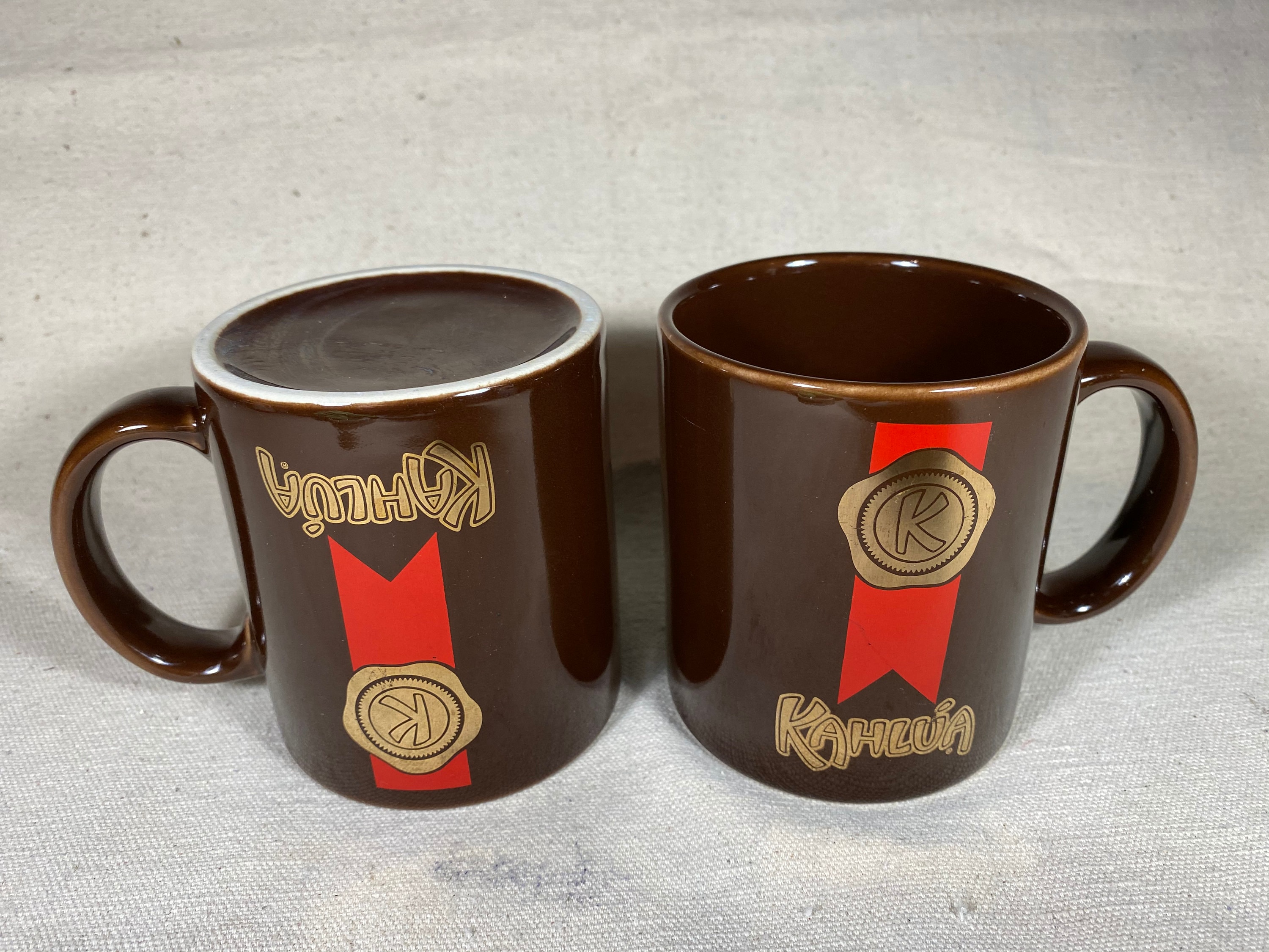 Pair of Kahlúa Liqueur Logo Coffee Mugs Double-Sided Gold | Etsy