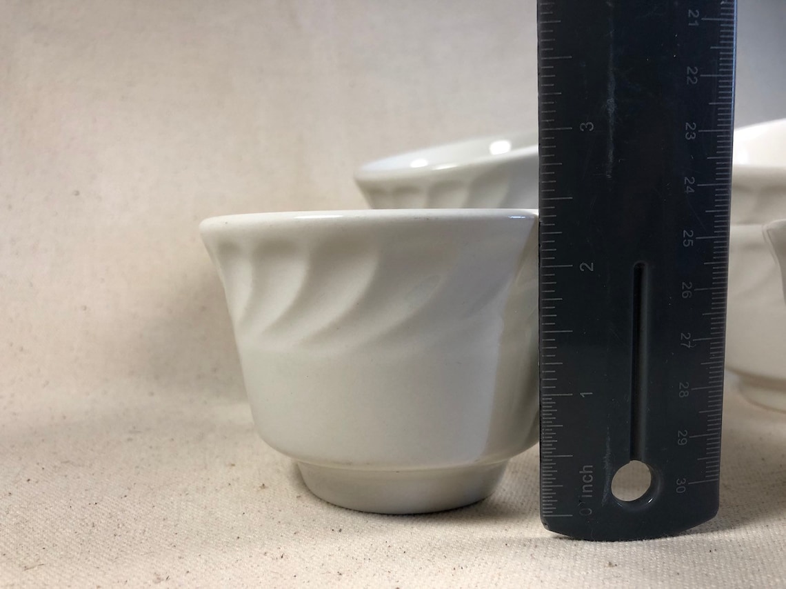 Vintage White Embossed Restaurant Cups Mugs Jackson Custom | Etsy