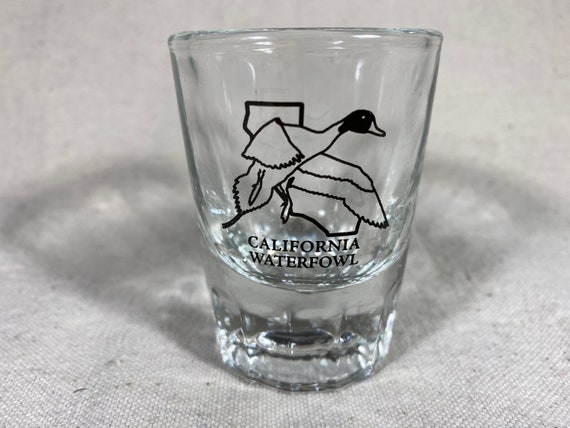 Vintage California Waterfowl Heavy Shot Glass Black Duck Home | Etsy