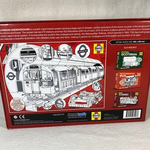 1000-piece London Underground Jigsaw Puzzle by Haynes UK Wireframe Tube ...