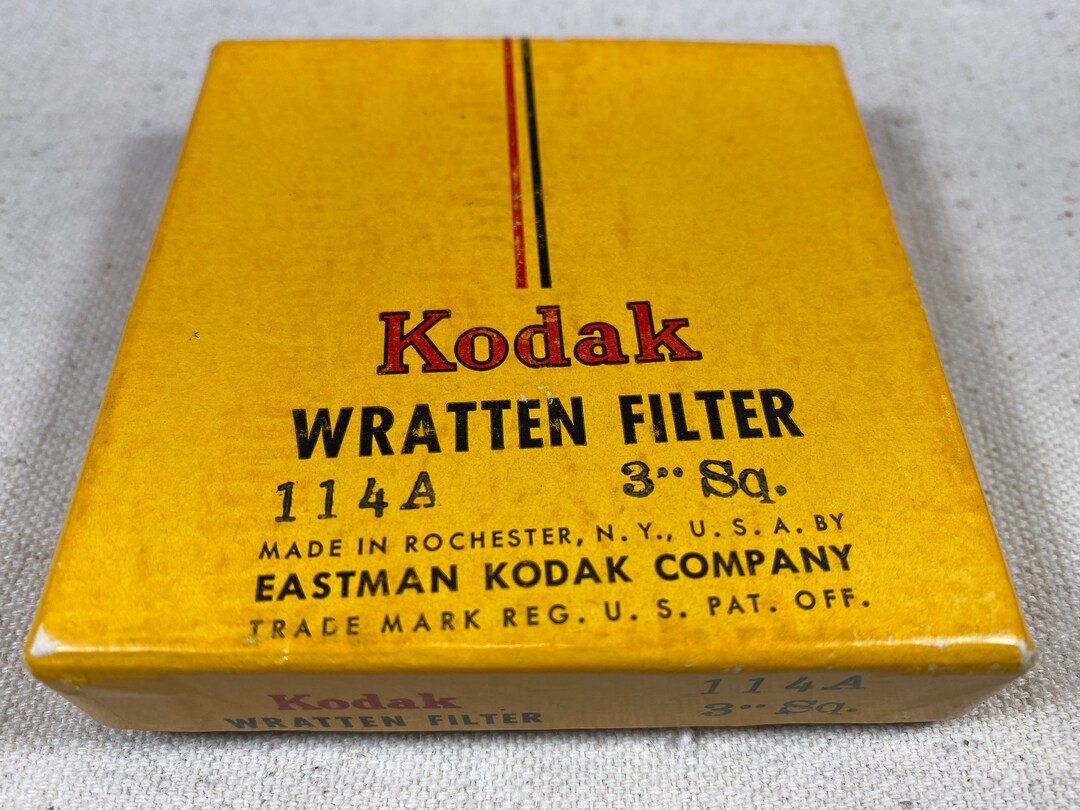 Rare vintage Kodak 3x3 Verre Carré Wratten Filtre 114A w Boîte - Etsy ...
