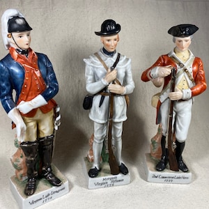 Vintage Revolutionary War Soldier Porcelain Figurines Andrea by Sadek ...