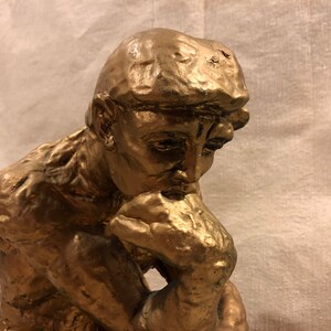 Vintage Auguste Rodin Thinker Penseur Replica Sculpture | Heavy ...