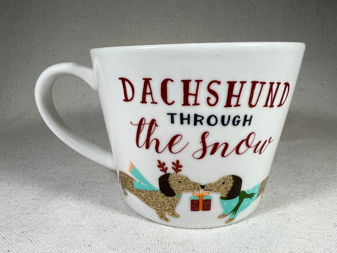 Cooksmart Fine China “dachshund Through the Snow” Coffee Tea Mug ...