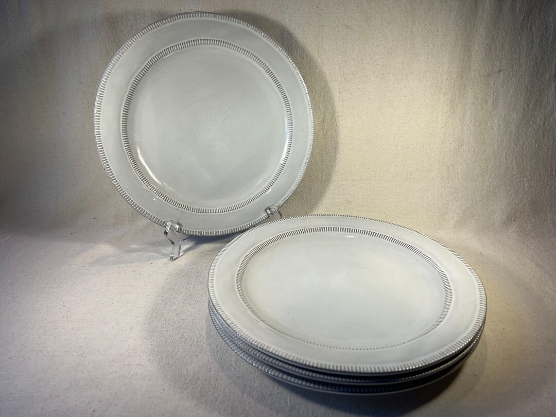 Laurie Gates Valencia Dinner Plates Gray | Set of 4 | Terracotta ...