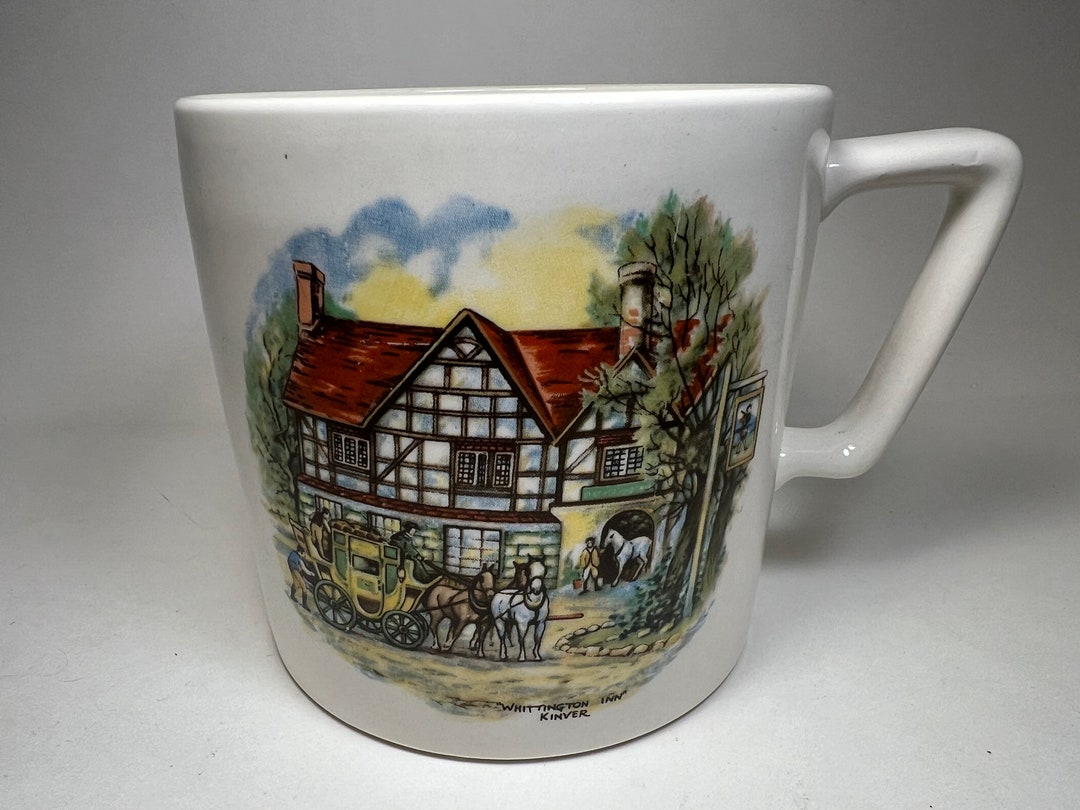 Vintage Fielding’s Crown Devon Fine China Tea Mug Cup Whittington Inn ...