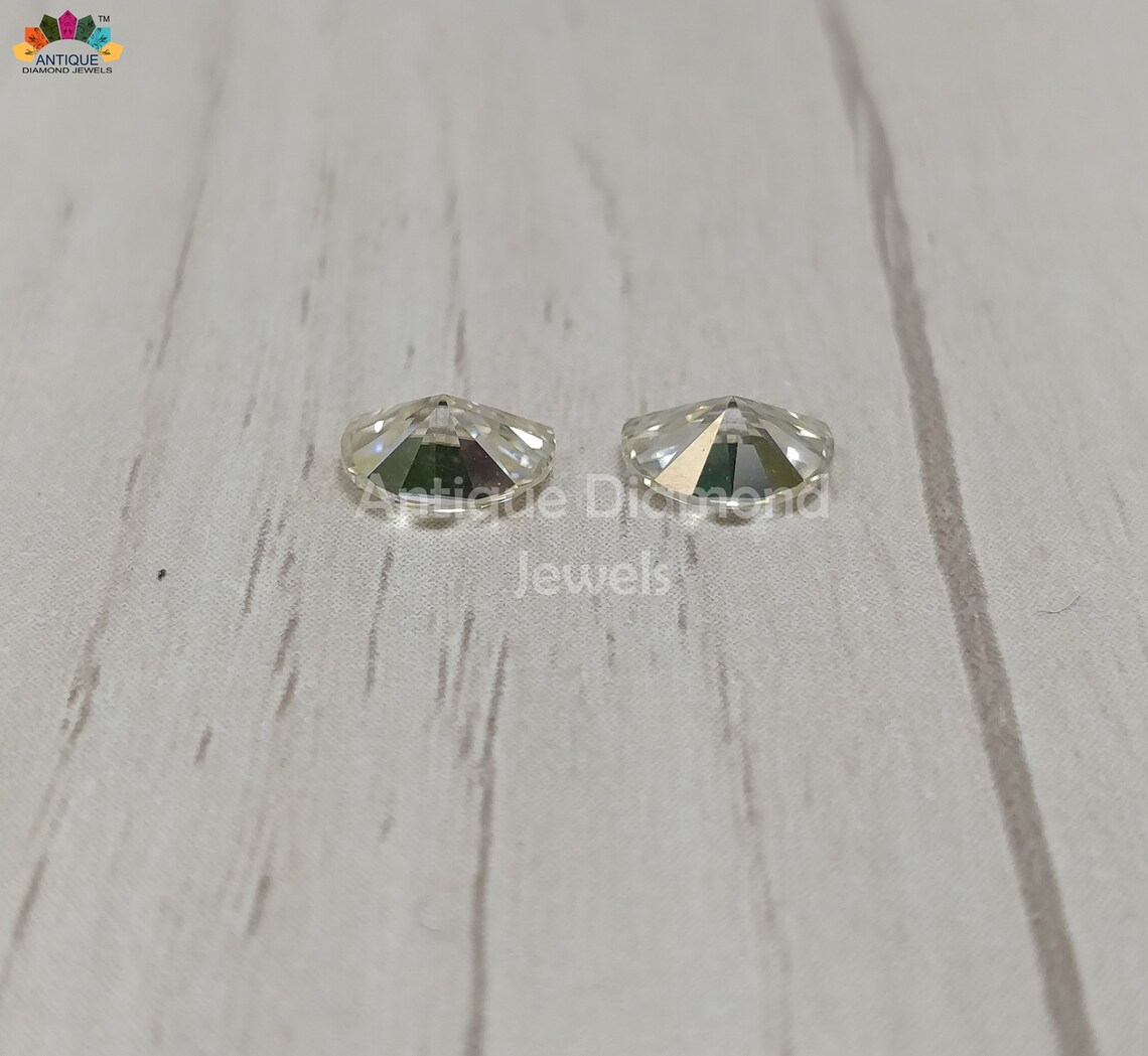 1.50 TCW Best Half Moon Cut Pair White Colorless Loose - Etsy