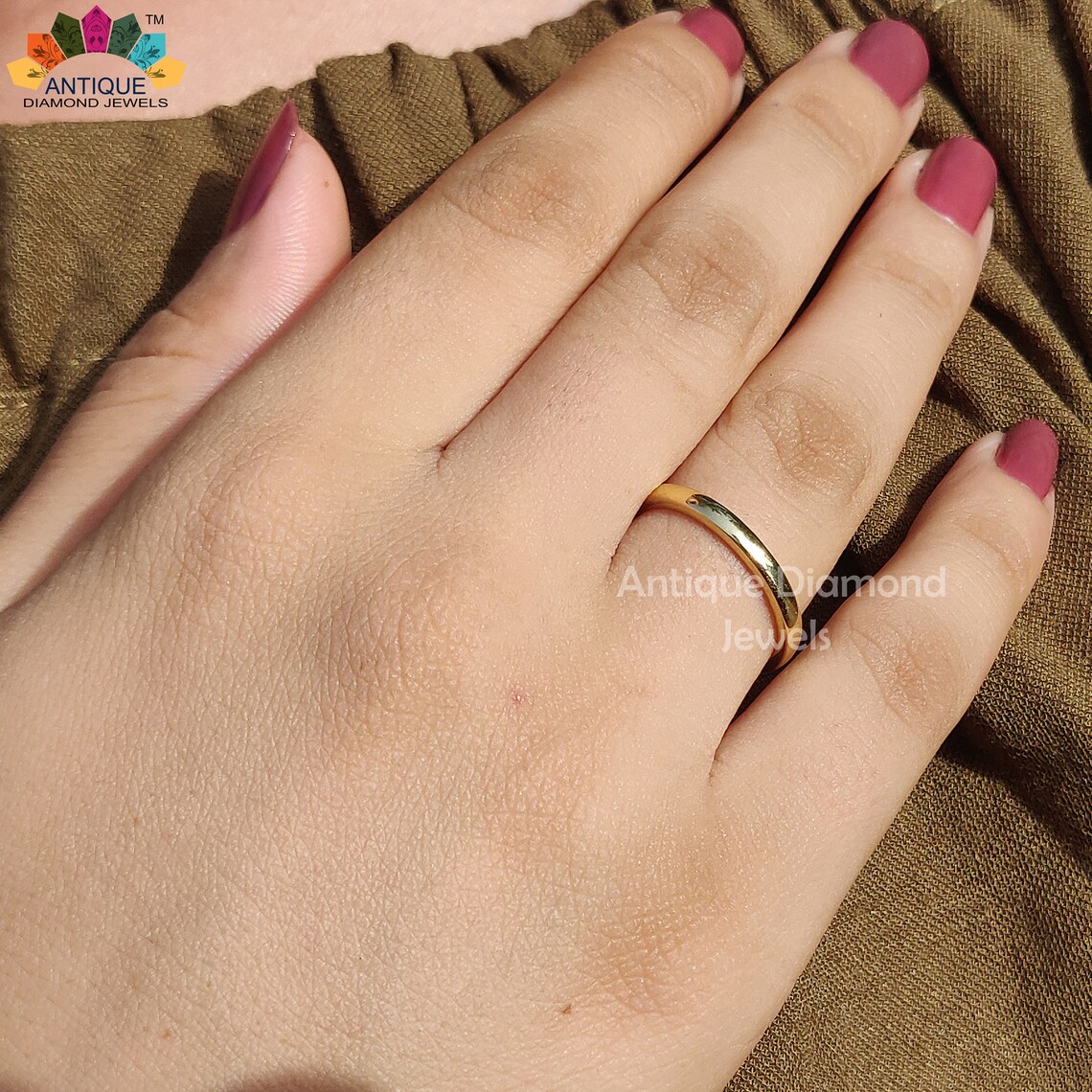 14k Solid Yellow Gold Band 2.50 MM PLAIN High Polished | Etsy